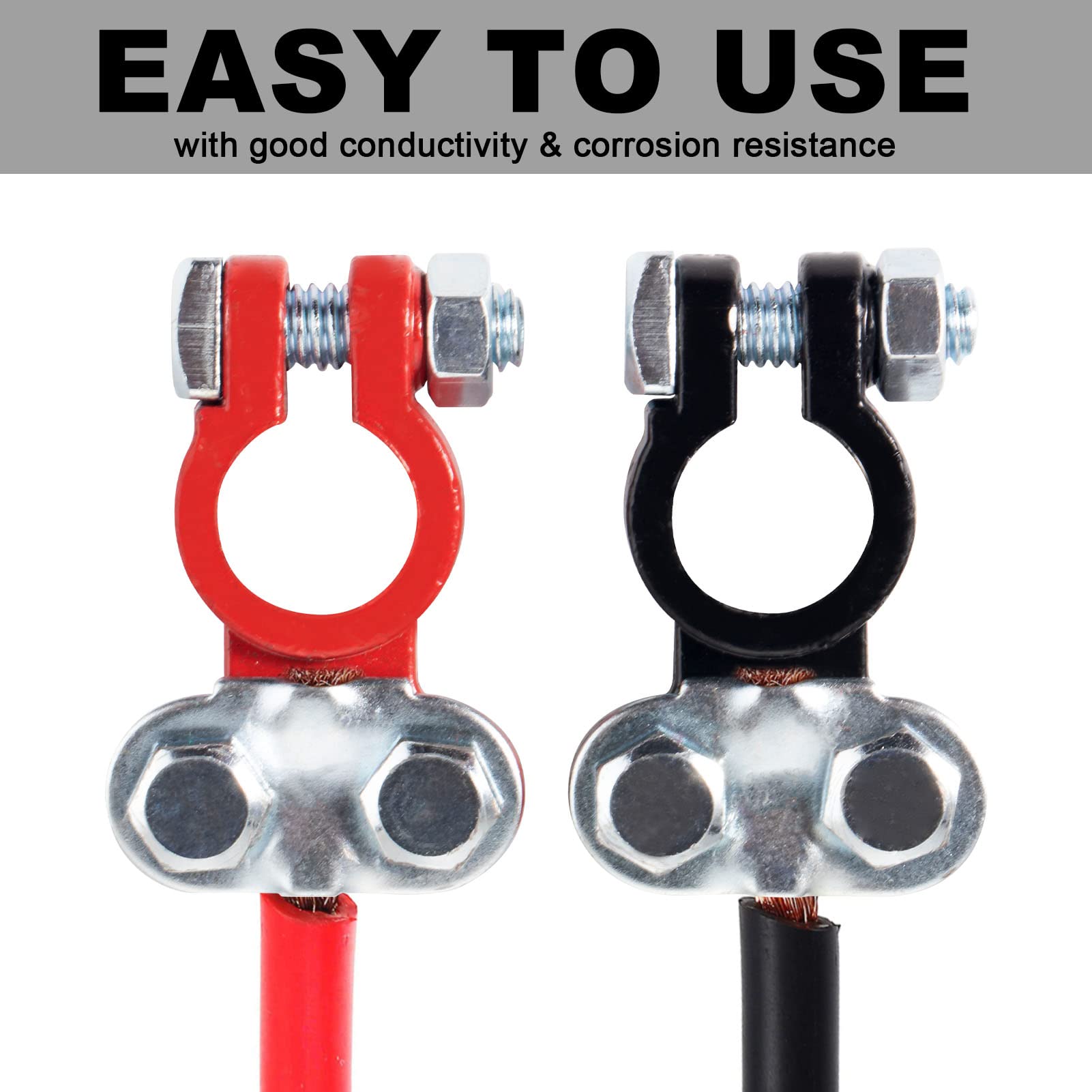 Snapklik.com : CZC AUTO Battery Terminals Color Coded Set Top Post ...