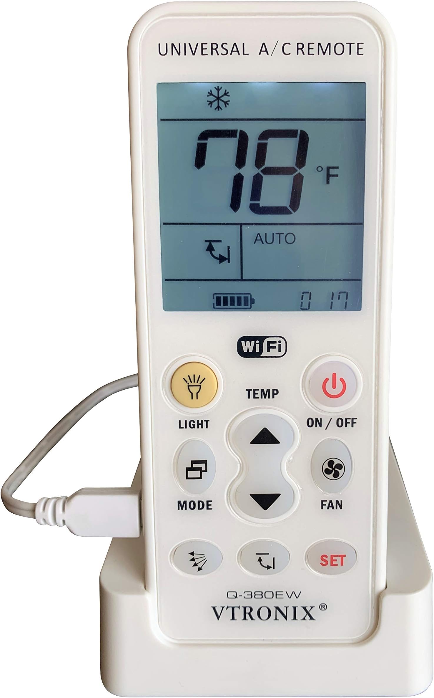 Amazon.com: VTRONIX Q-380EW Universal Mini Split WiFi Compatible Remote ...