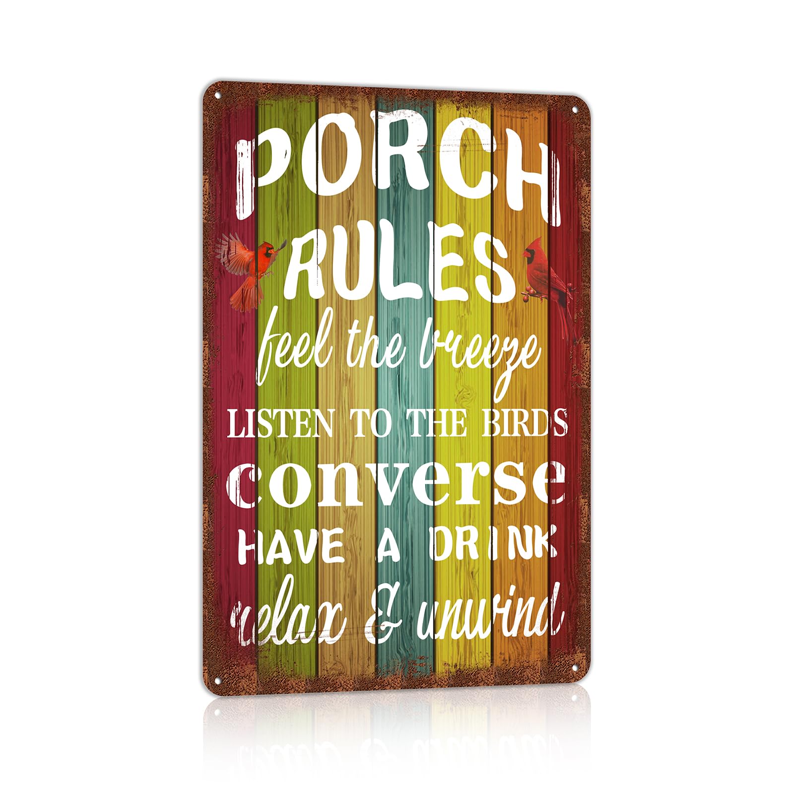 Amazon.com: Vintage Porch Rule Tin Signs Home Metel Signs Retro Wall ...