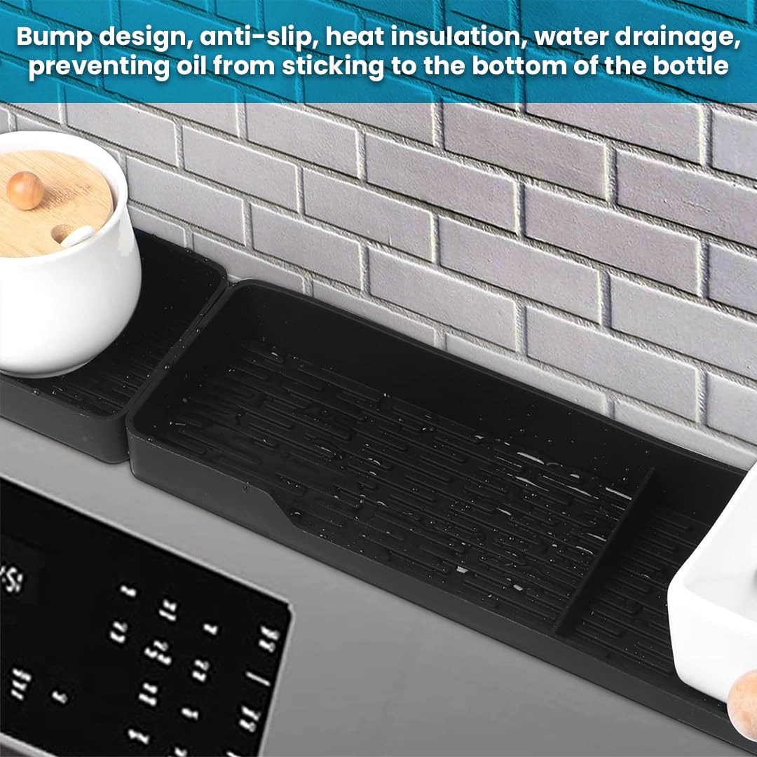 Magnetic Stove Top Shelf -Black 2 Pcs- 30 Inch Strong Kitchen Shelves ...