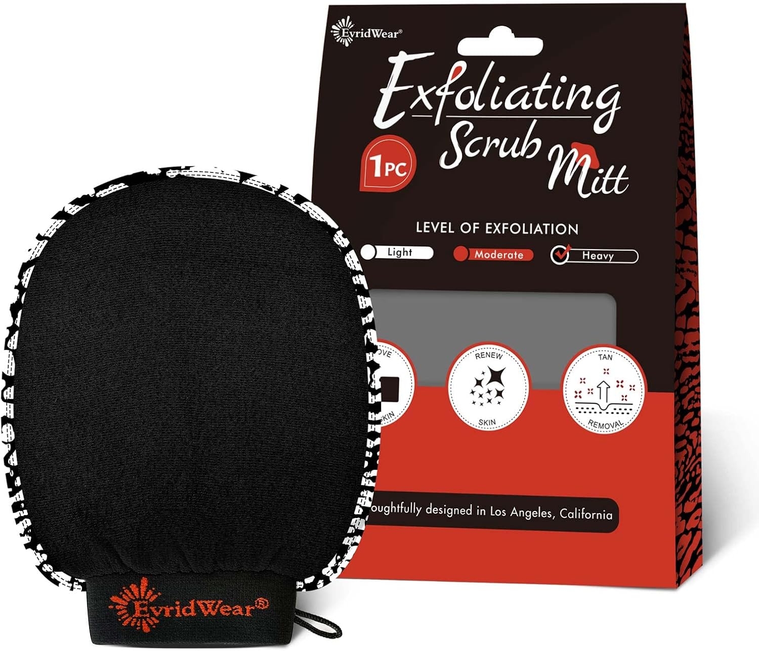 Amazon.com : Evridwear Deep Exfoliating Glove Body Scrubber for Back ...