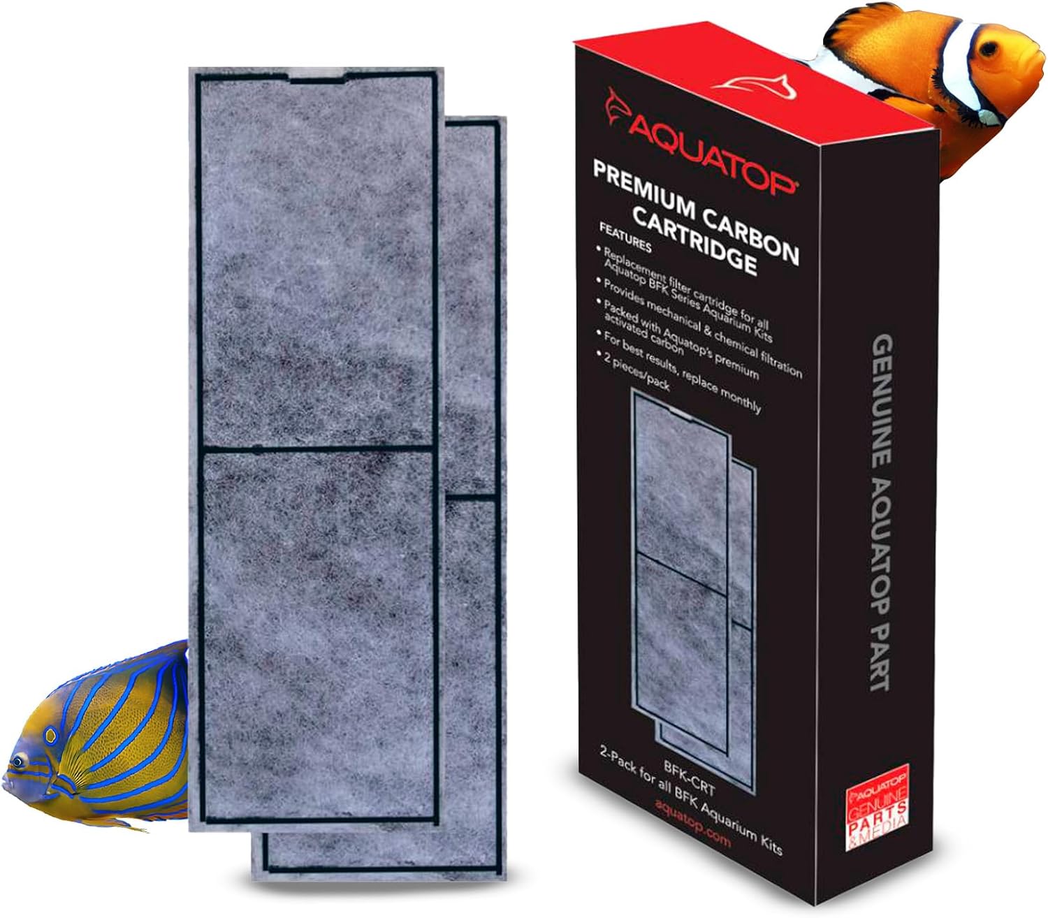 Amazon.com: Aquatop Premium Carbon Cartridge Filter Pads - Fits BFK ...