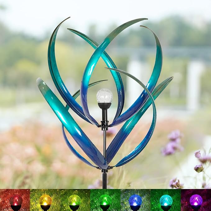 Amazon.com: Cyan Oasis 82 inch Wind Spinners Outdoor - Extra Large ...