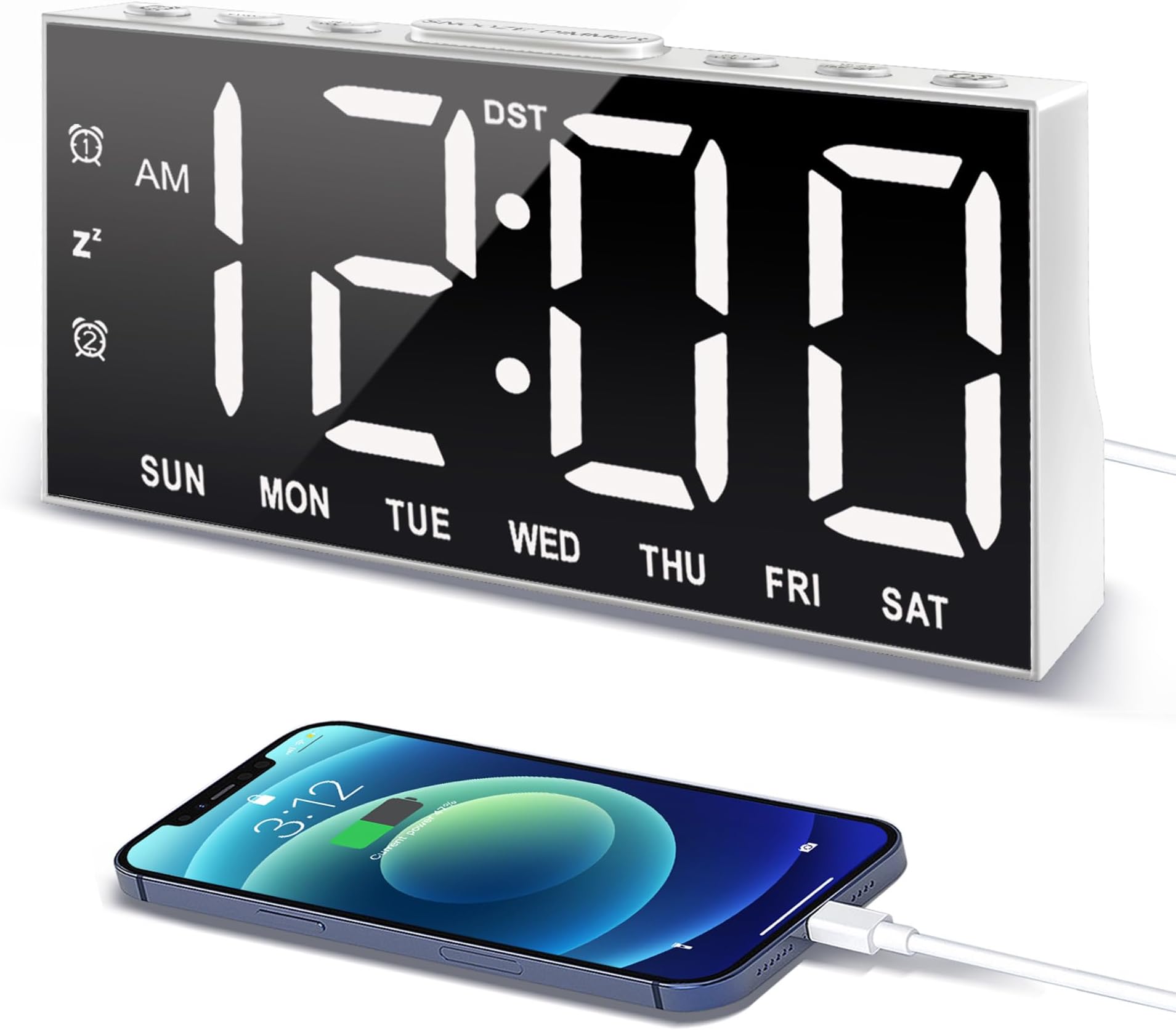 Amazon.com: JALL Digital Alarm Clock with Large Display Big Bold ...