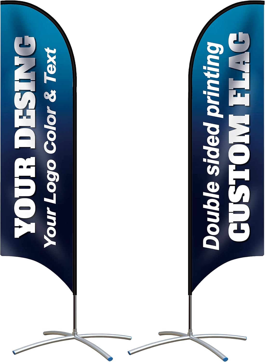 Amazon.com : LANTENTSUN Double Sided Personalized Stand Feather Flag ...