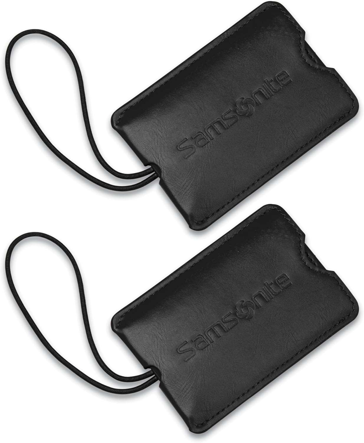 Amazon.com | Samsonite 2-Pack Vinyl ID Tags, Black | Luggage Tags
