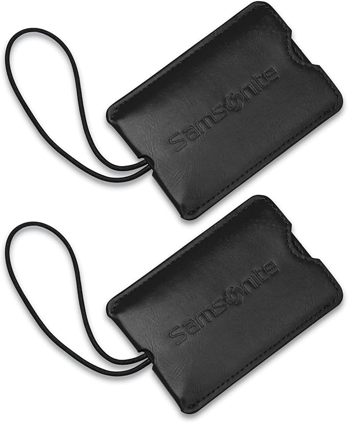 Amazon.com | Samsonite 2-Pack Vinyl ID Tags, Black | Luggage Tags