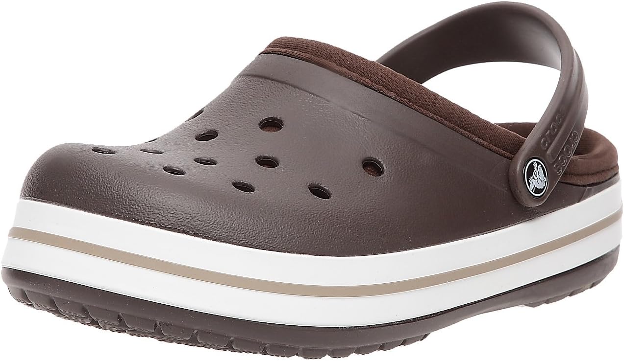 Amazon.com | crocs Unisex Crocband Winter Clog,Espresso/Khaki,13 M US ...