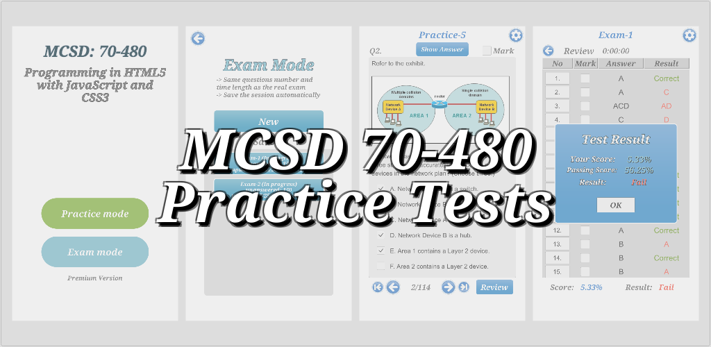 MCSD App Builder Certification: 70-480 Exam:Amazon.com:Appstore for Android