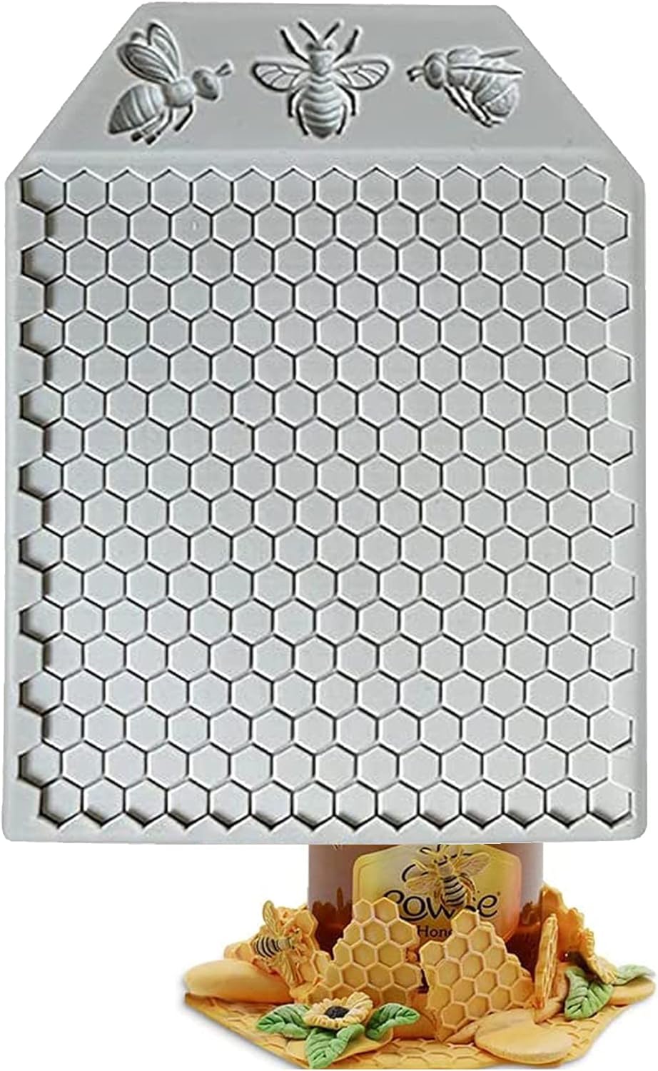 Amazon.com: Bumble Bee Silicone Mold Honeycomb Bees Silicone Chocolate ...