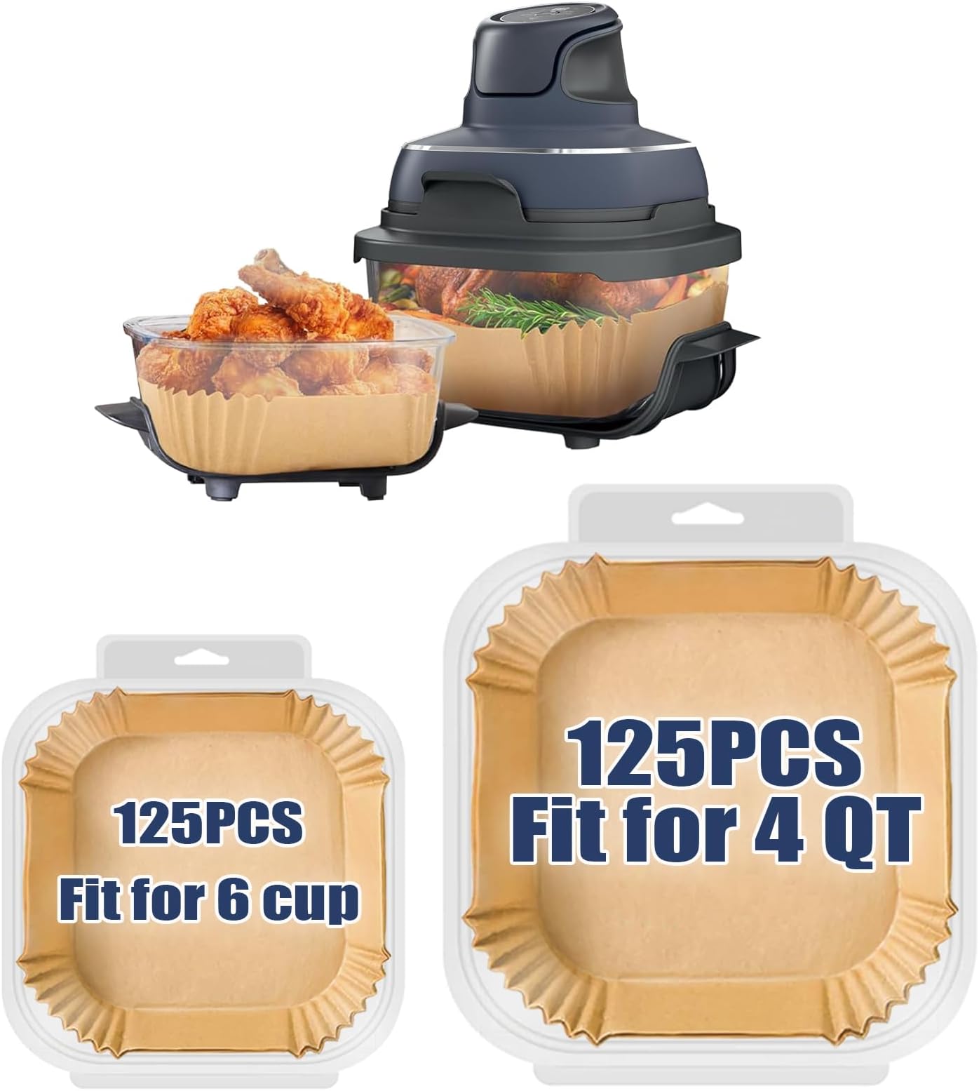 Amazon.com: Air Fryer Liners for Ninja Crispi: Silicone Liners 2pcs ...