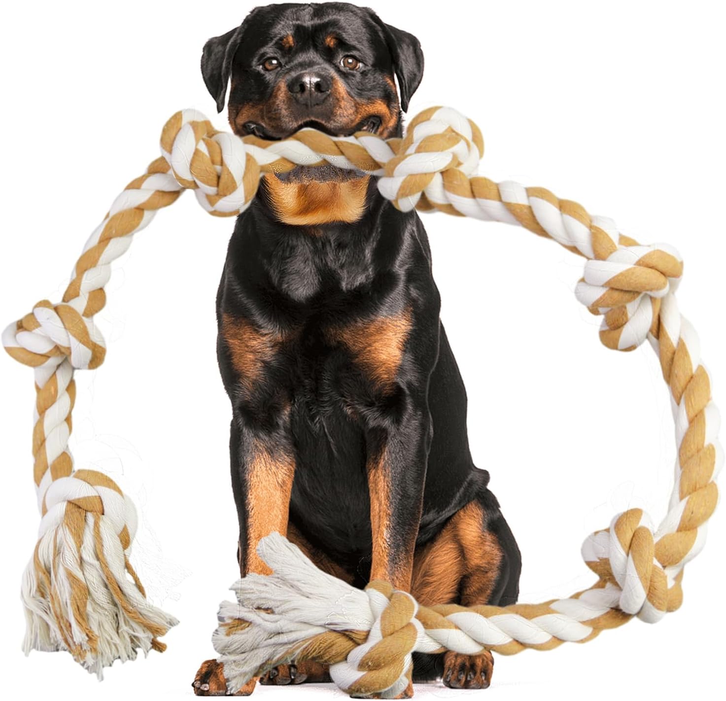 XXL Large Dog Toys Rope for Aggressive Chewers, Size 124 cm, 7 Knot ...