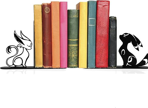 Amazon.com: Fox Bookends - Black Fox Decorative Book Ends, Cute Metal ...