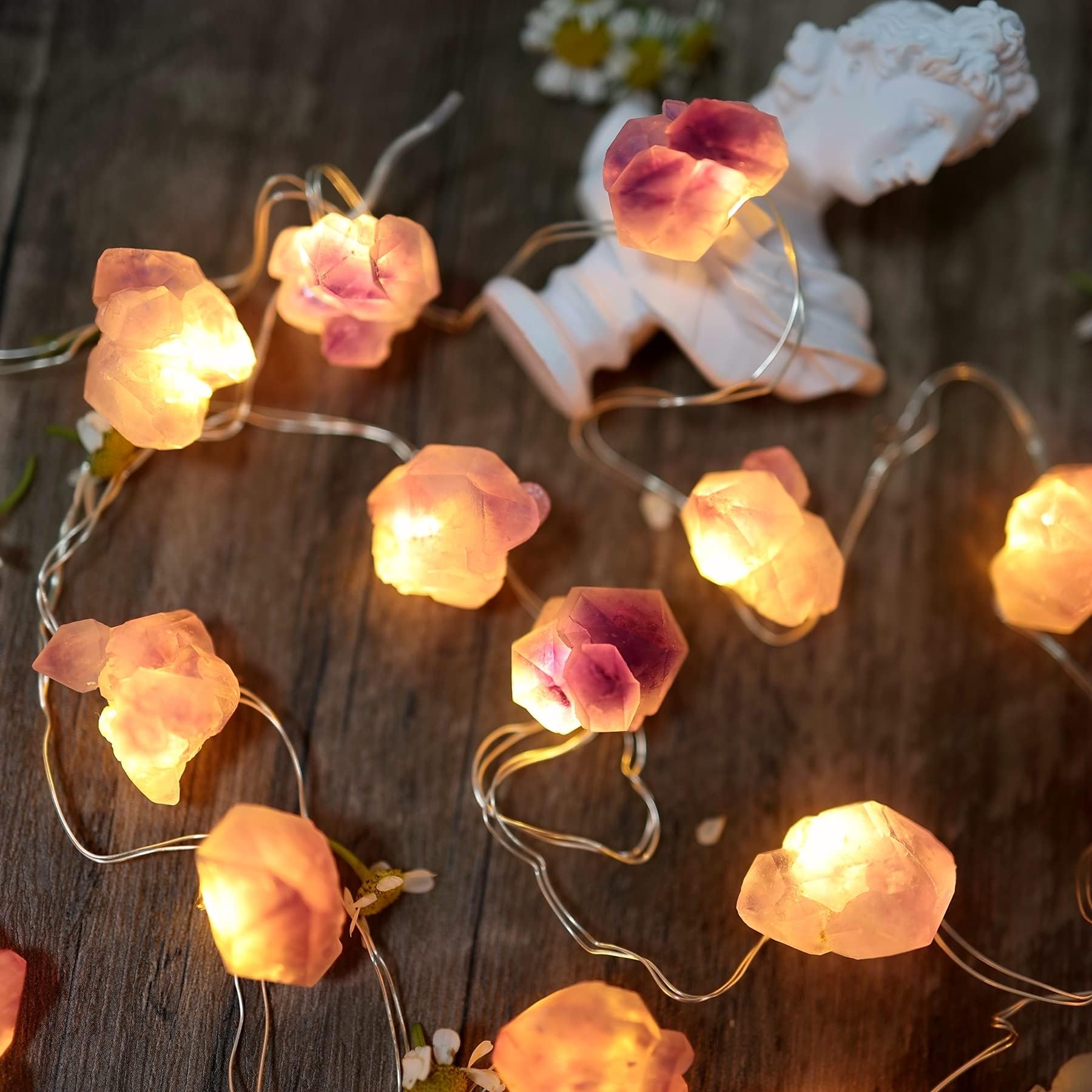 Amazon.com: Fantasee Himalayan Salt String Light, Natural Hand Carved ...