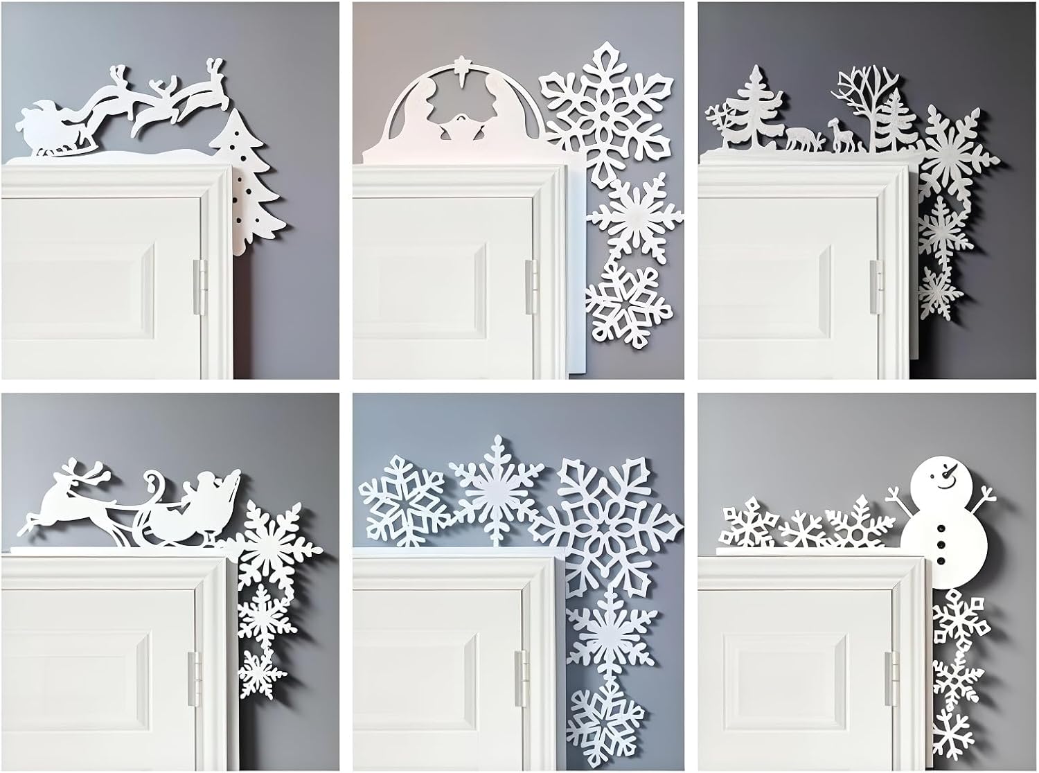 Amazon.com: 6PCS Wooden Nativity Christmas Door Toppers, Over Door ...
