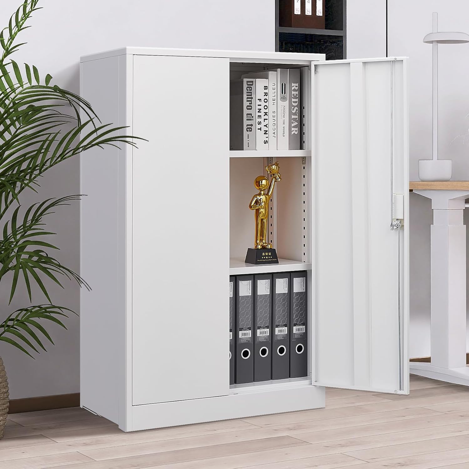 Amazon.com: SoarFlash 42" Metal Storage Cabinet with Locking Door and 2 ...