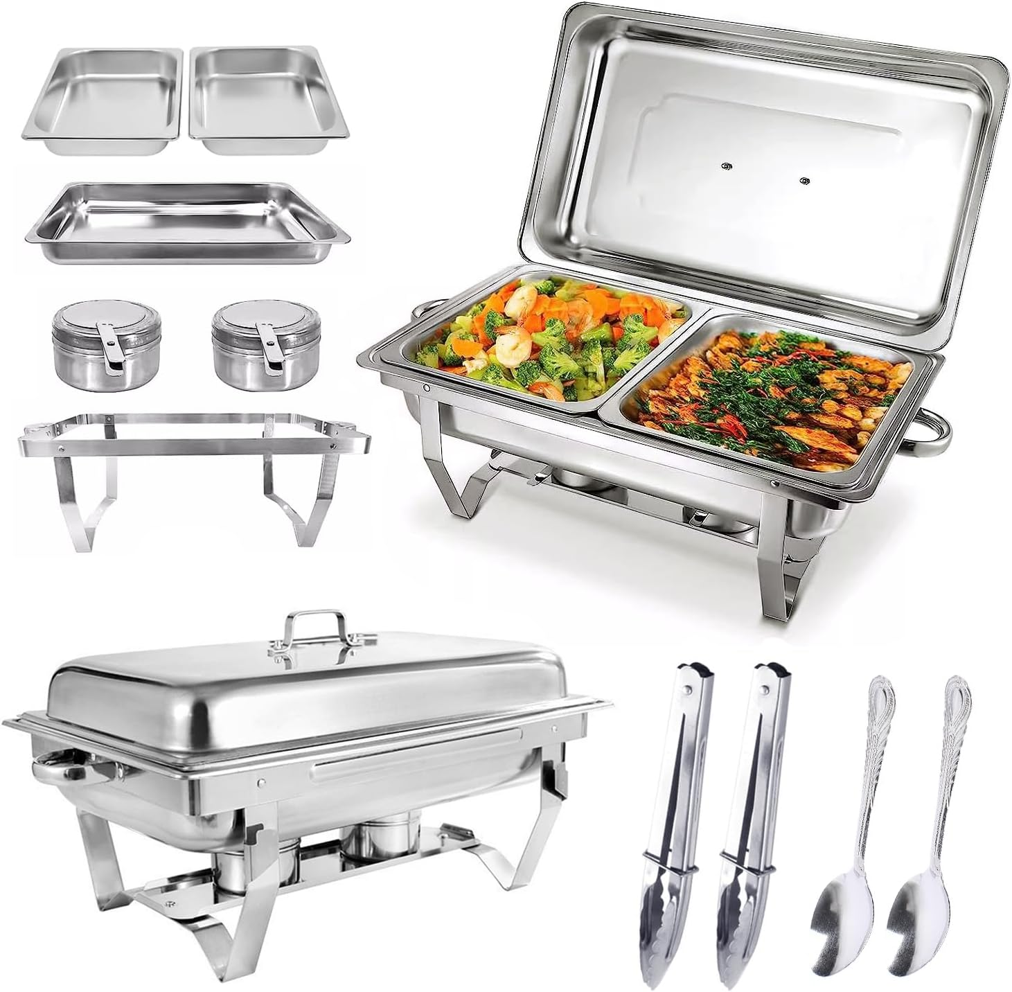 Chafing Dish Buffet Food Warmer Pan Set, Catering Food Warmer Pan with ...