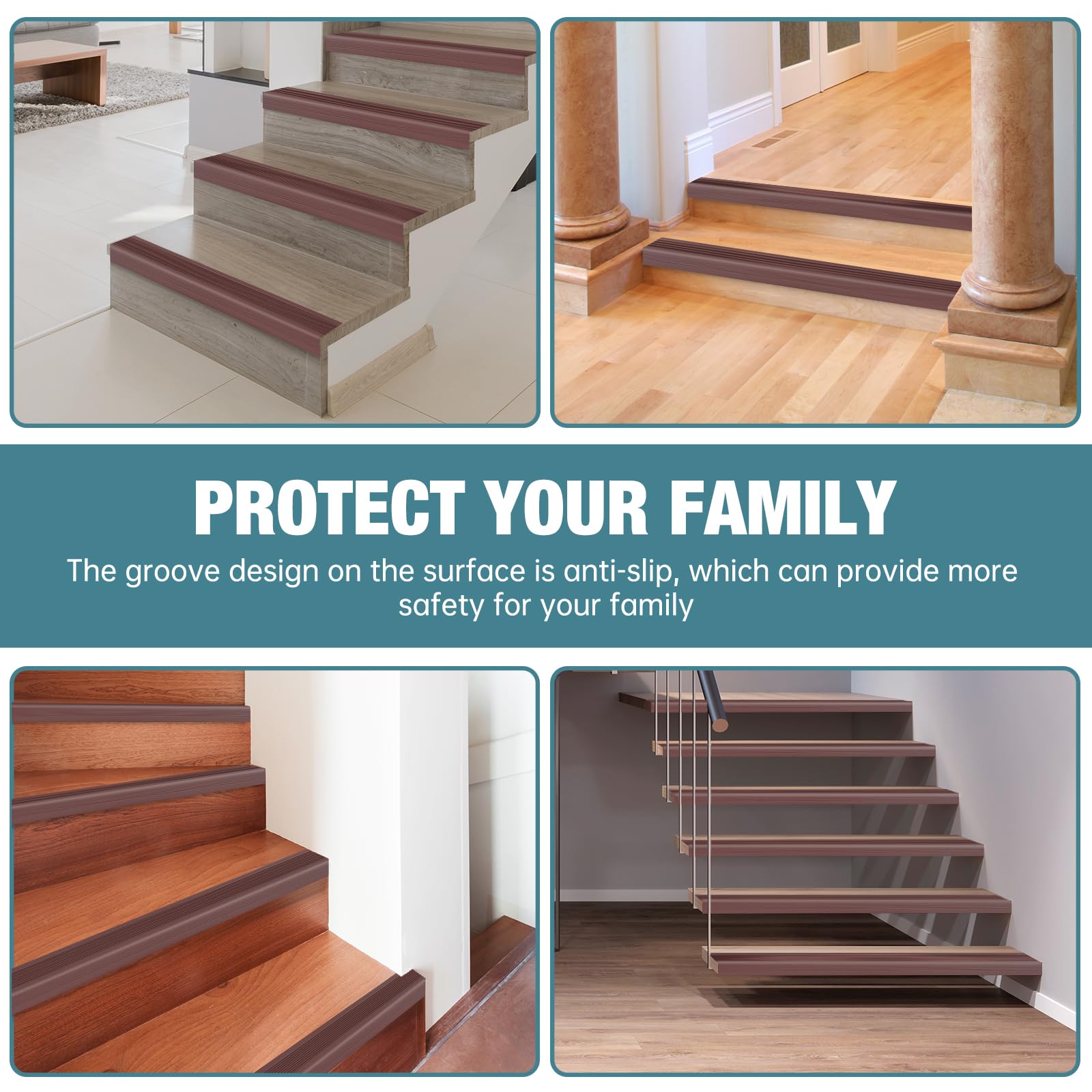 Snapklik.com : Stair Edge Trim Vinyl Stair Nosing 5.5" Self Adhesive ...
