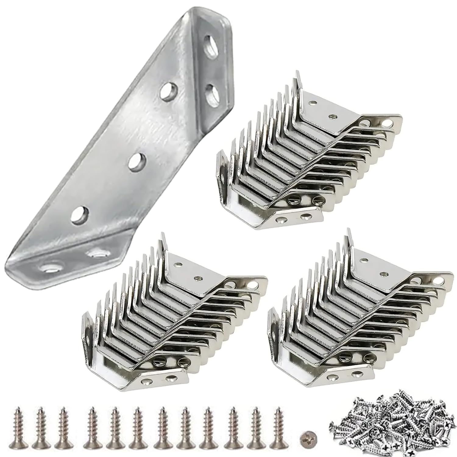 Snapklik.com : Stainless Steel L Brackets For Wood Heavy Duty Corner ...