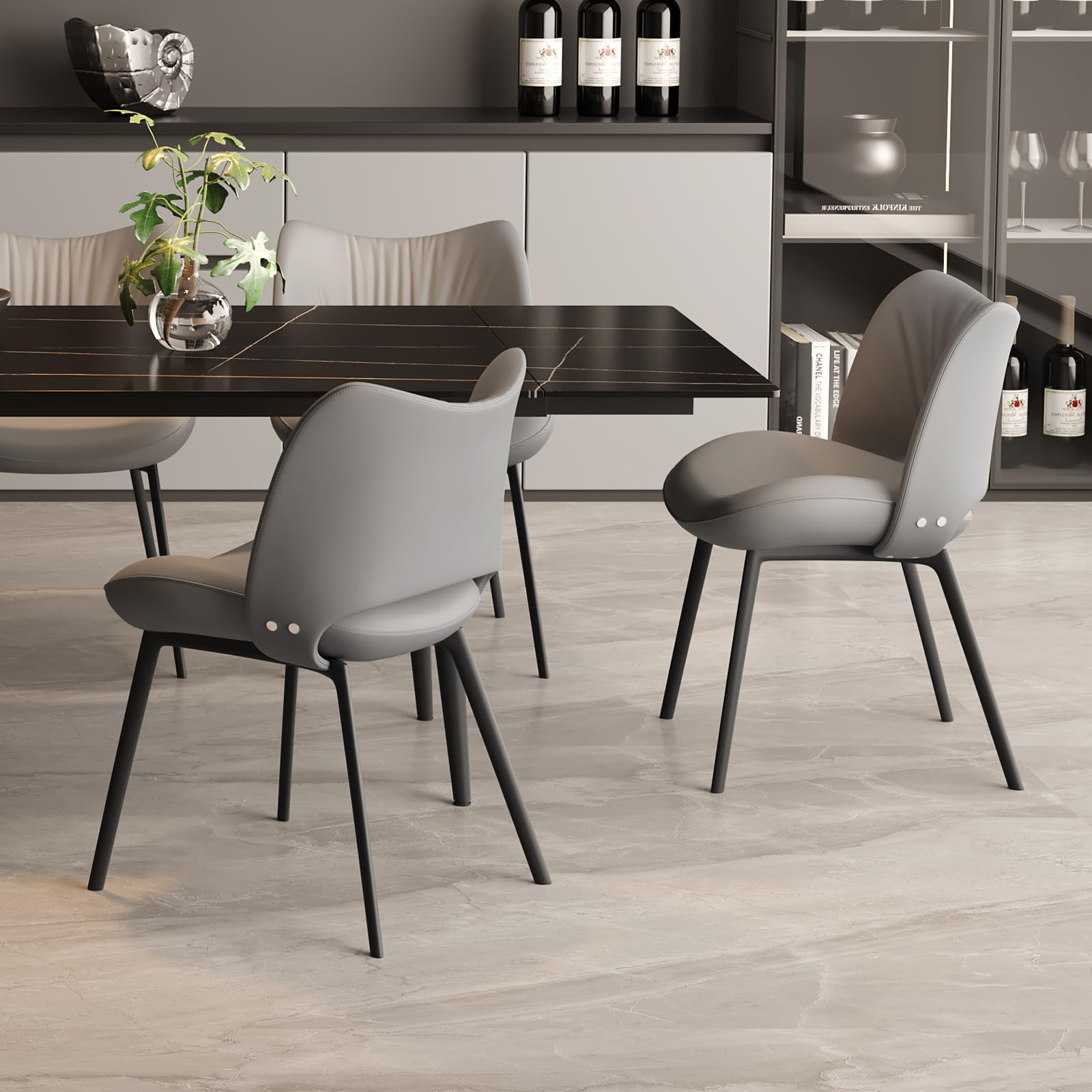 contemporary tall bistro chairs Contemporary High Back Dining Chairs ...