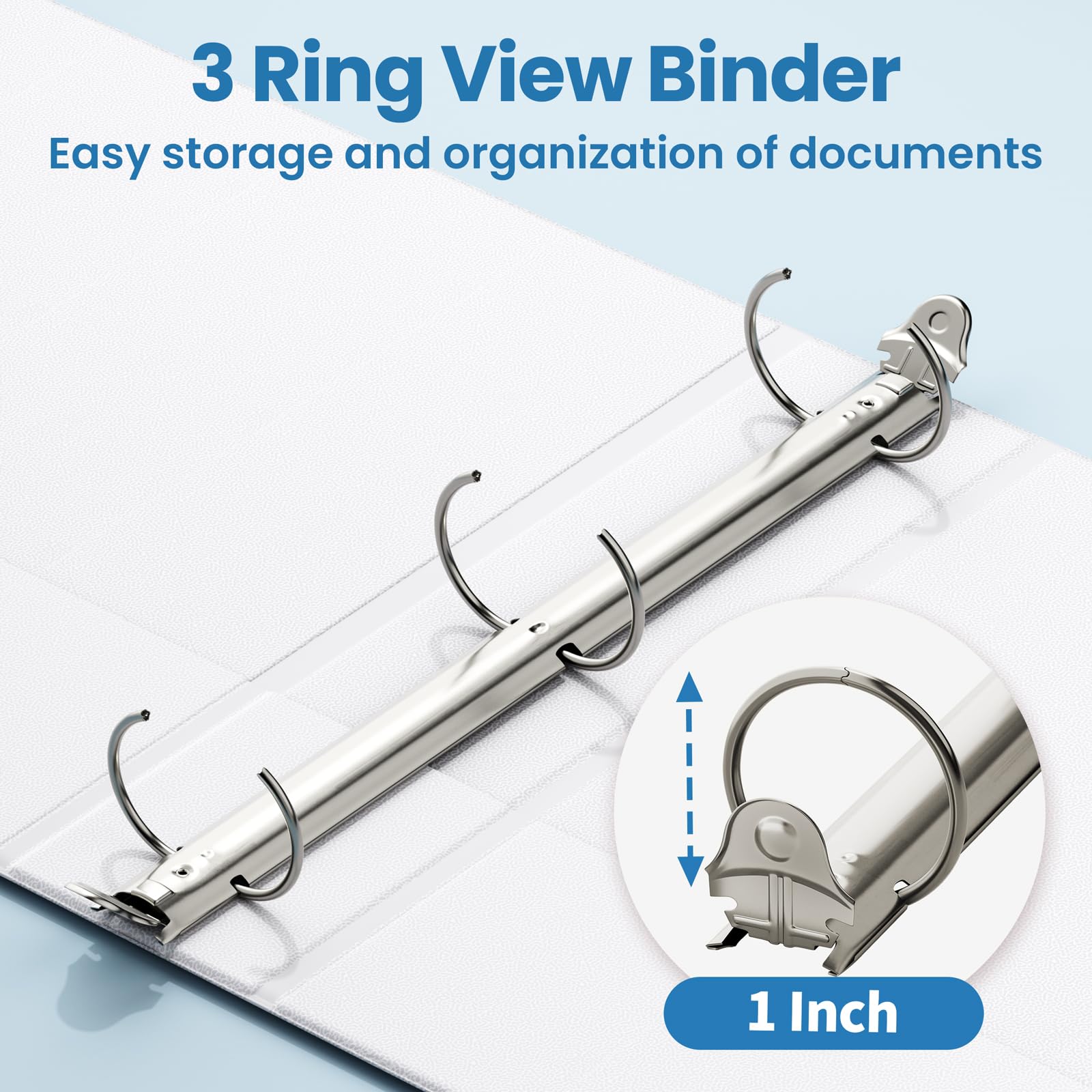 Snapklik.com : SUNEE 1 Inch Binders 3 Ring 6 Pack, Clear View Three ...