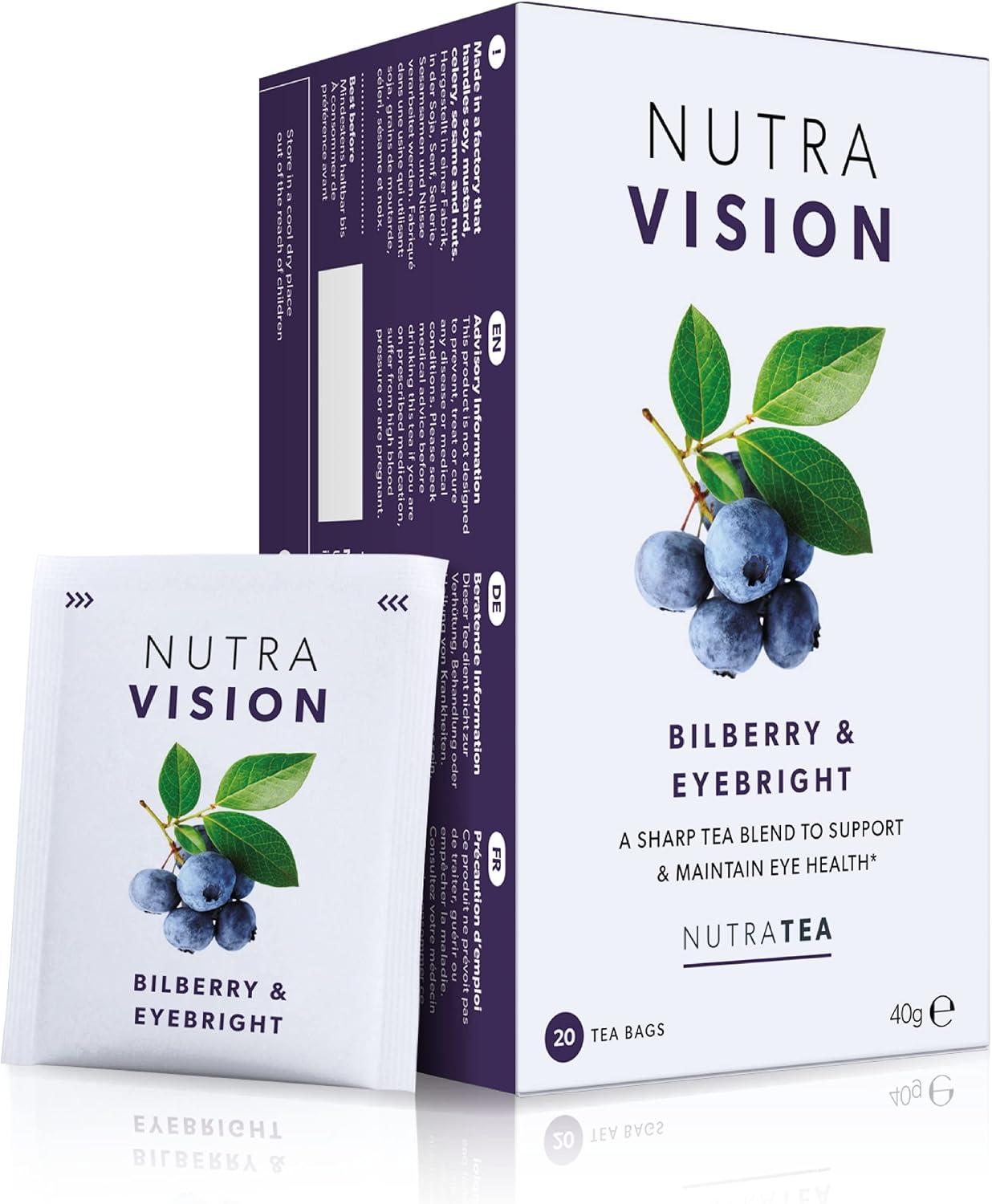 NUTRAVISION - Eye Health Tea – Includes Bilberry & Eyebright - for ...