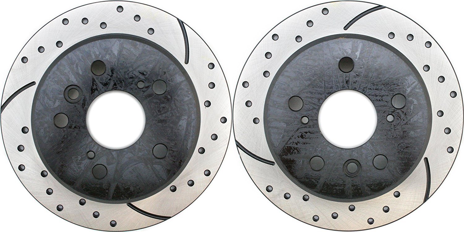 Prime Choice Auto Parts PR41077LR Drilled and Slotted Performance Rotor ...