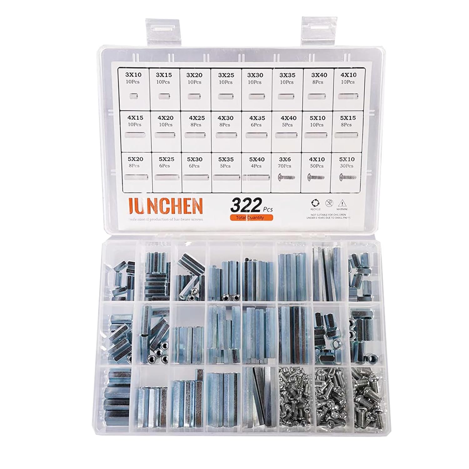 Junchen 322pcs Female Motherboard Standoffs and Screws Nuts Spacers ...