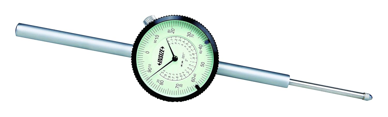INSIZE 2326-3 Long Stroke Dial Indicator, 3", Graduation .001": Amazon ...