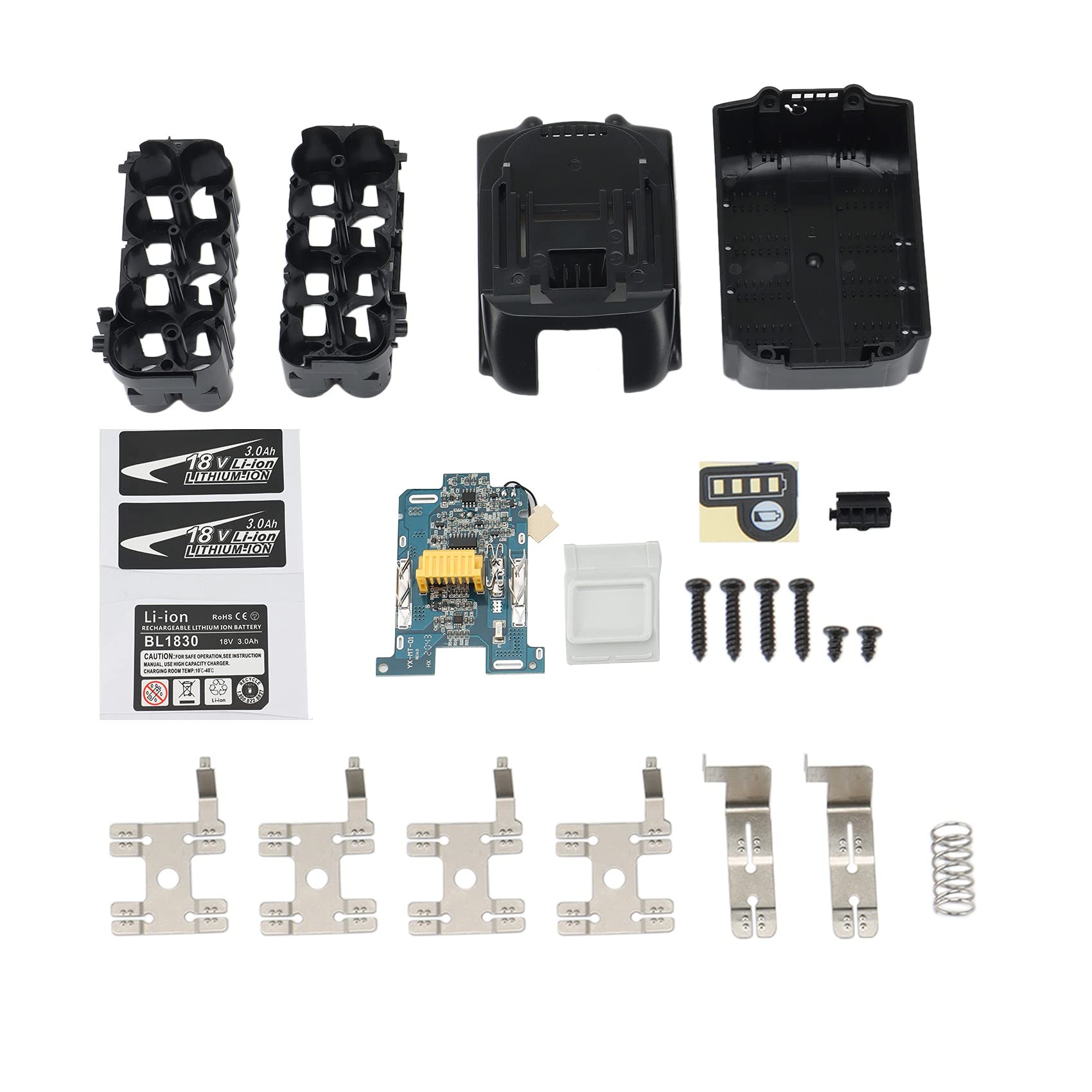 Amazon.co.jp: NIRWA 18V1830LEDバッテリーインジケーター用リチウムイオンバッテリーケース充電保護回路基板ラベル ...