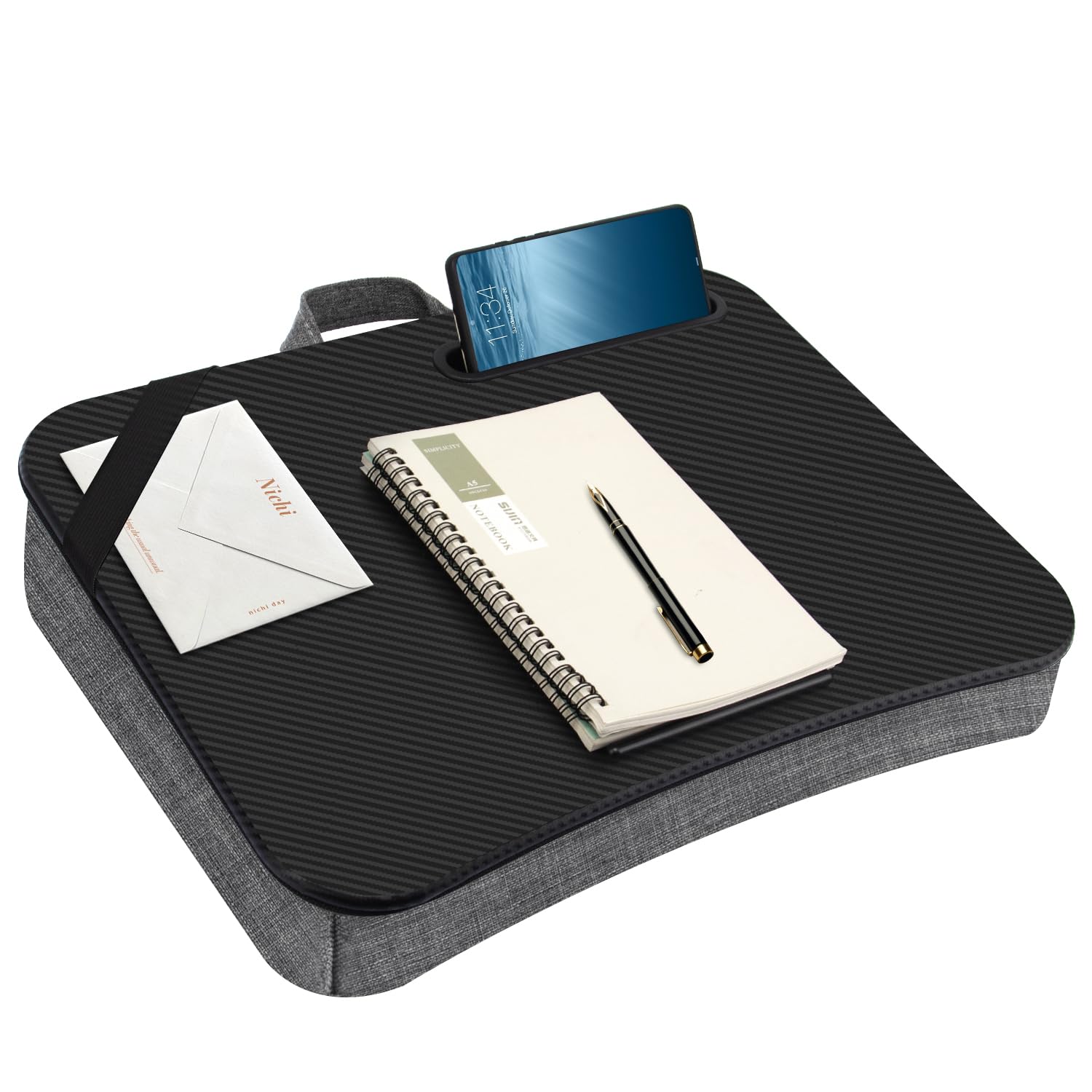 SEDISON Laptop Lap Desk Portable Laptop Cushion with Phone Holder and ...