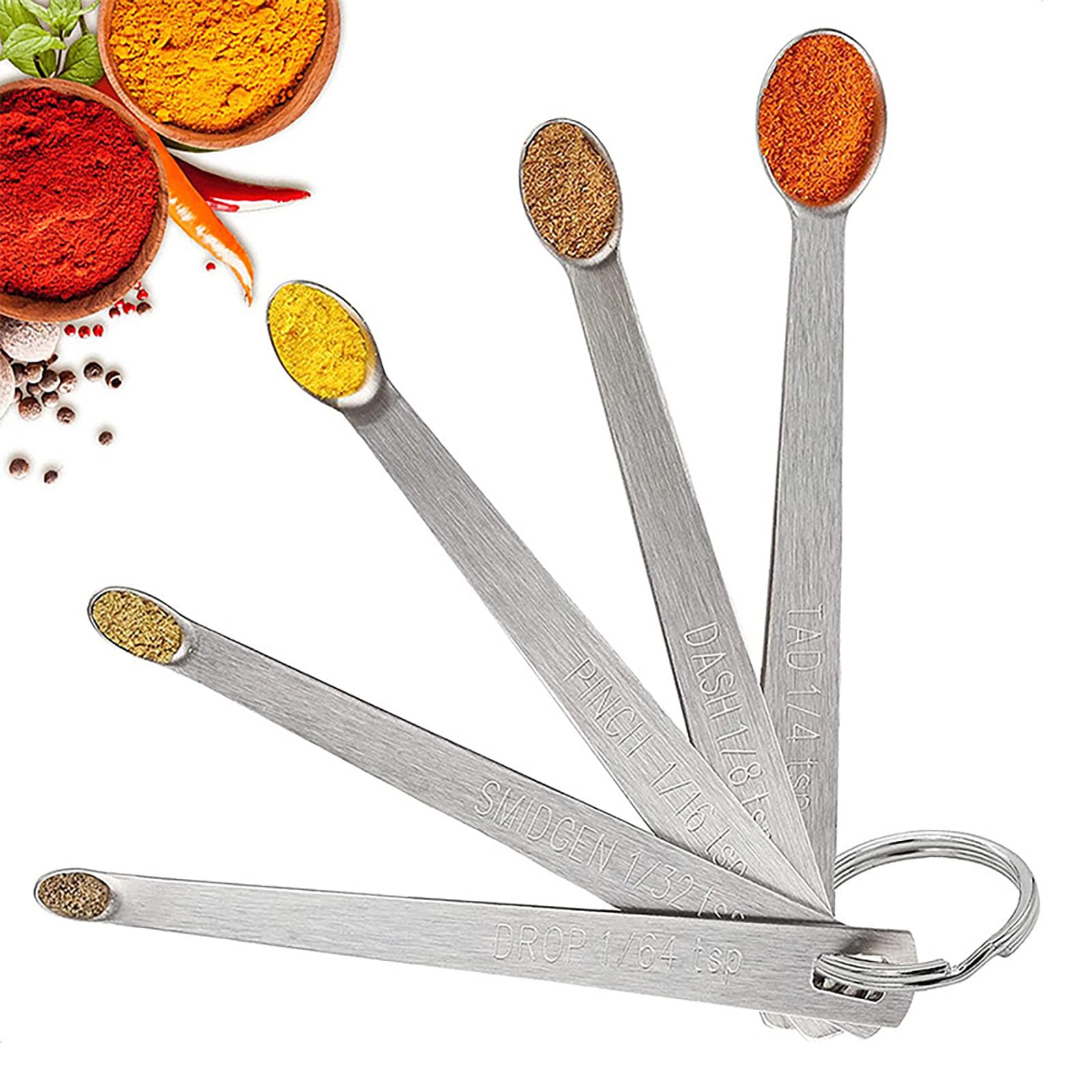 Mini Measuring Spoons Set Stainless Steel Small Measuring Spoons Metal ...