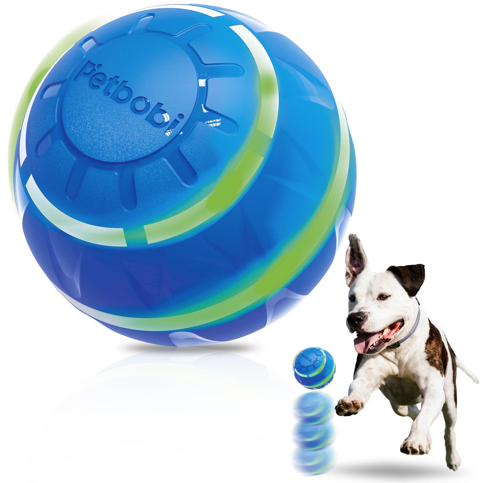 Petbobi Active Rolling Ball for Dogs Interactive Dog Ball with LED ...