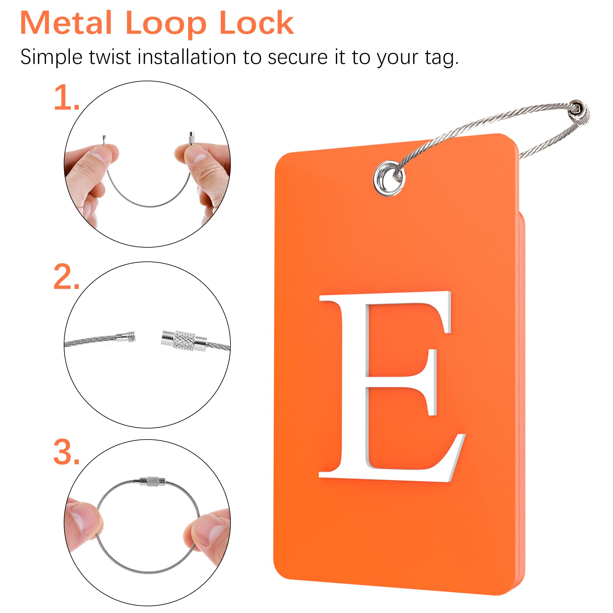 Snapklik.com : Gostwo 2 Pack Luggage Tags For Suitcases, 26 Initial ...