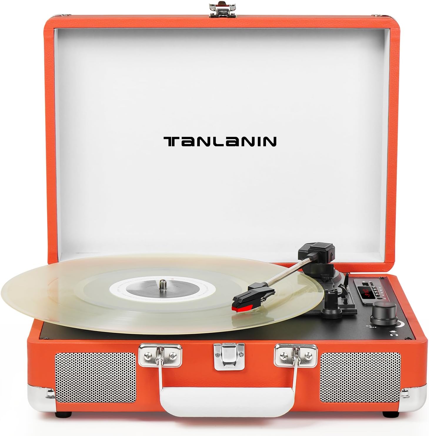 Amazon.com: Vintage Suitcase Record Player - 3-Speed Bluetooth Portable ...