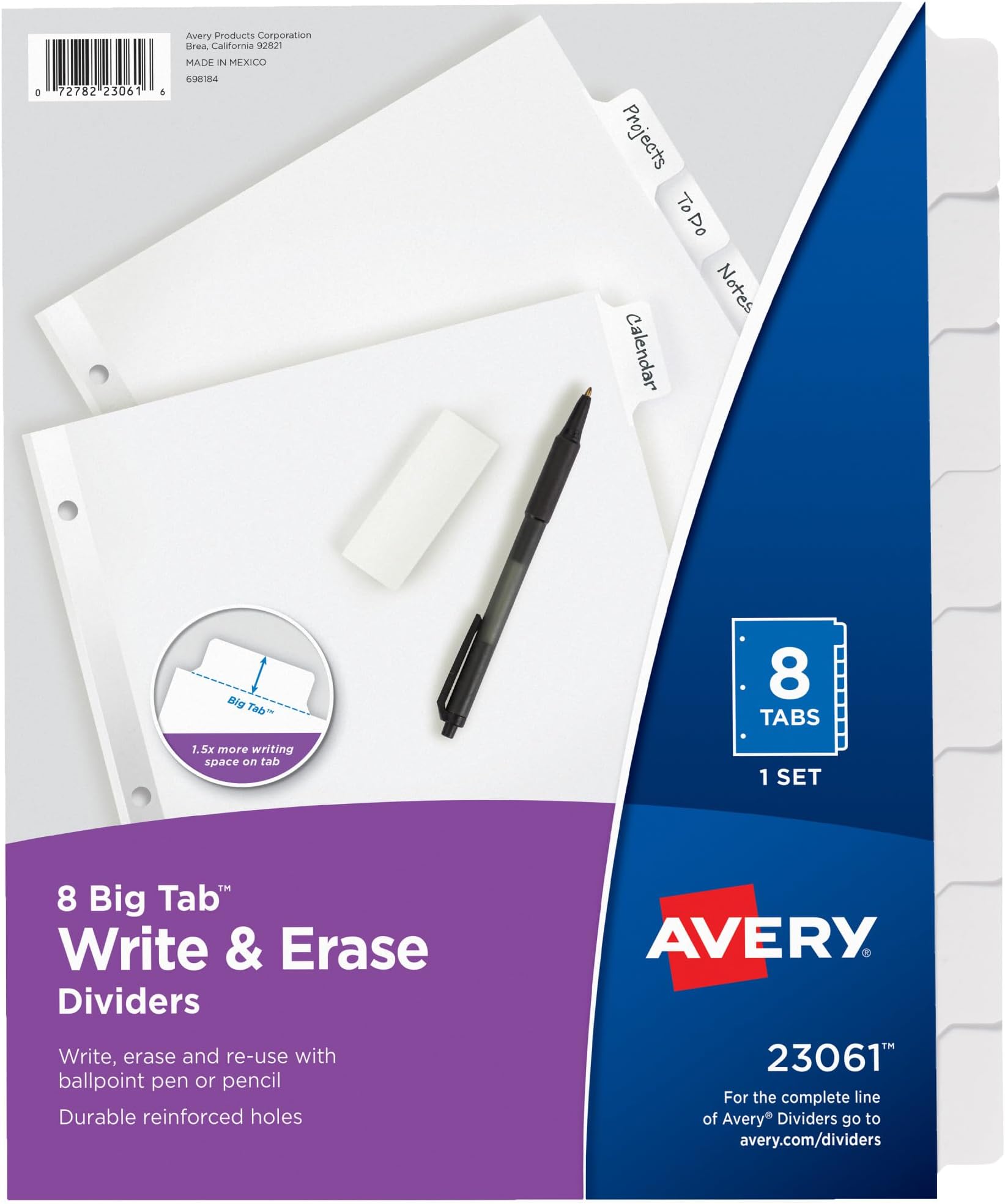 Amazon.com : 3 Ring Binder Dividers with Tabs - Bundle - 2 Packs - (12 ...
