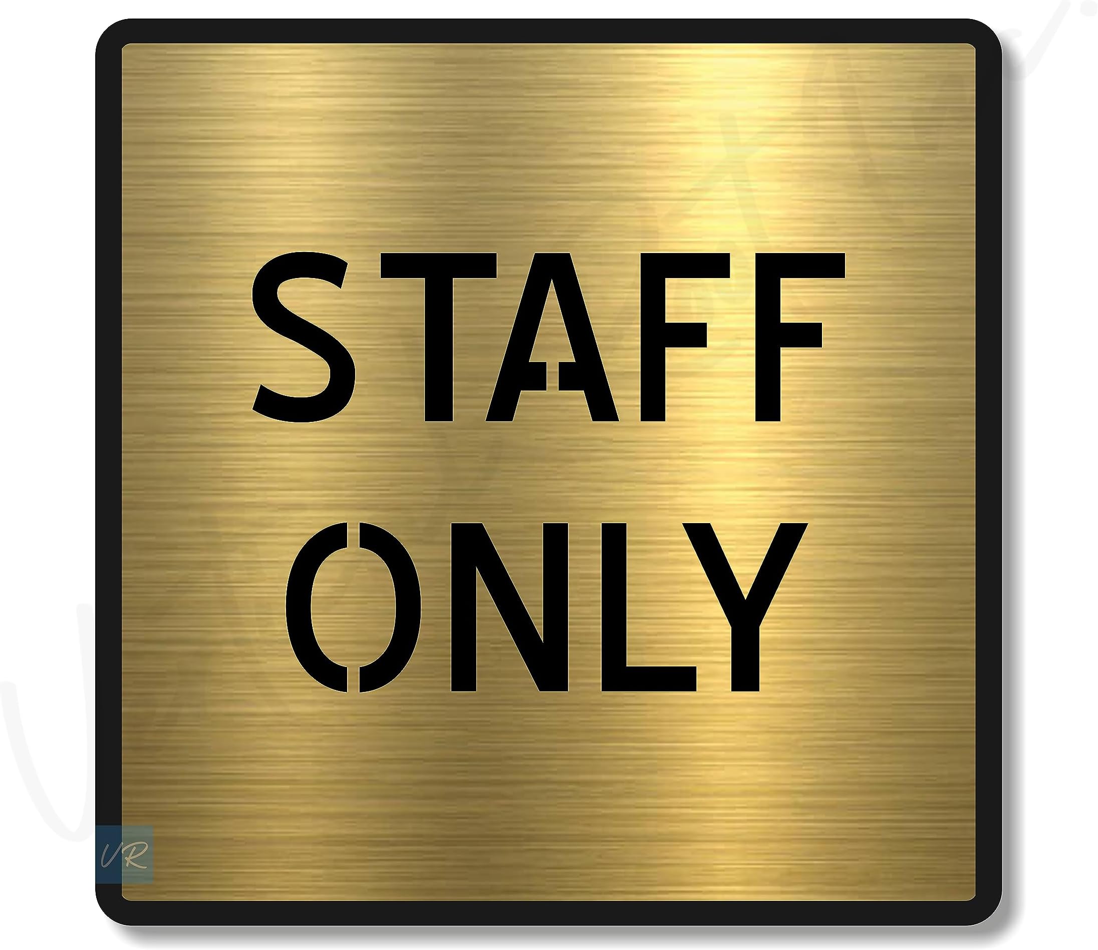 Vertical Root Inc® Premium Brush Finish Gold Acrylic Staff ONLY Sign ...