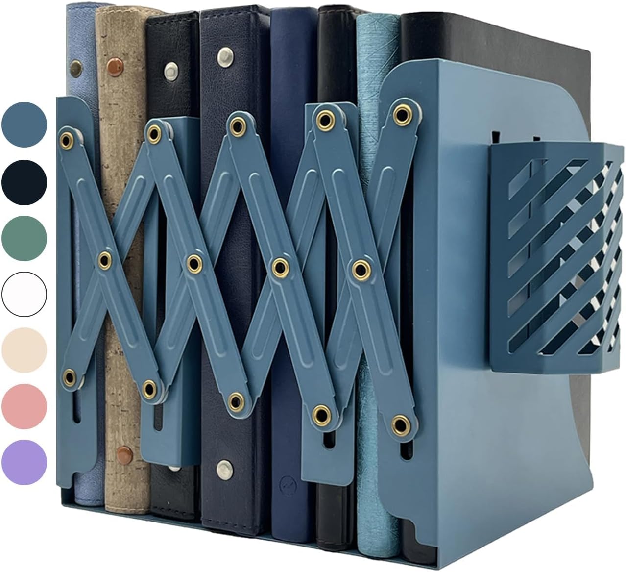 Amazon.com: Kingsmile Book Ends, Adjustable Bookends for Shelves, Metal ...