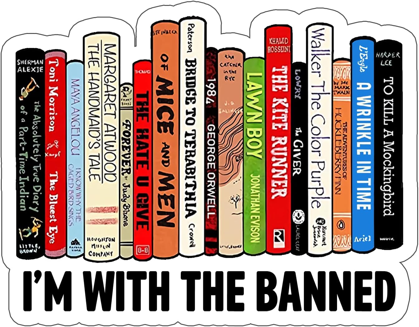 Amazon.com: I'm with The Banned Stickeer, Book Sticker, Kindle Sticker ...