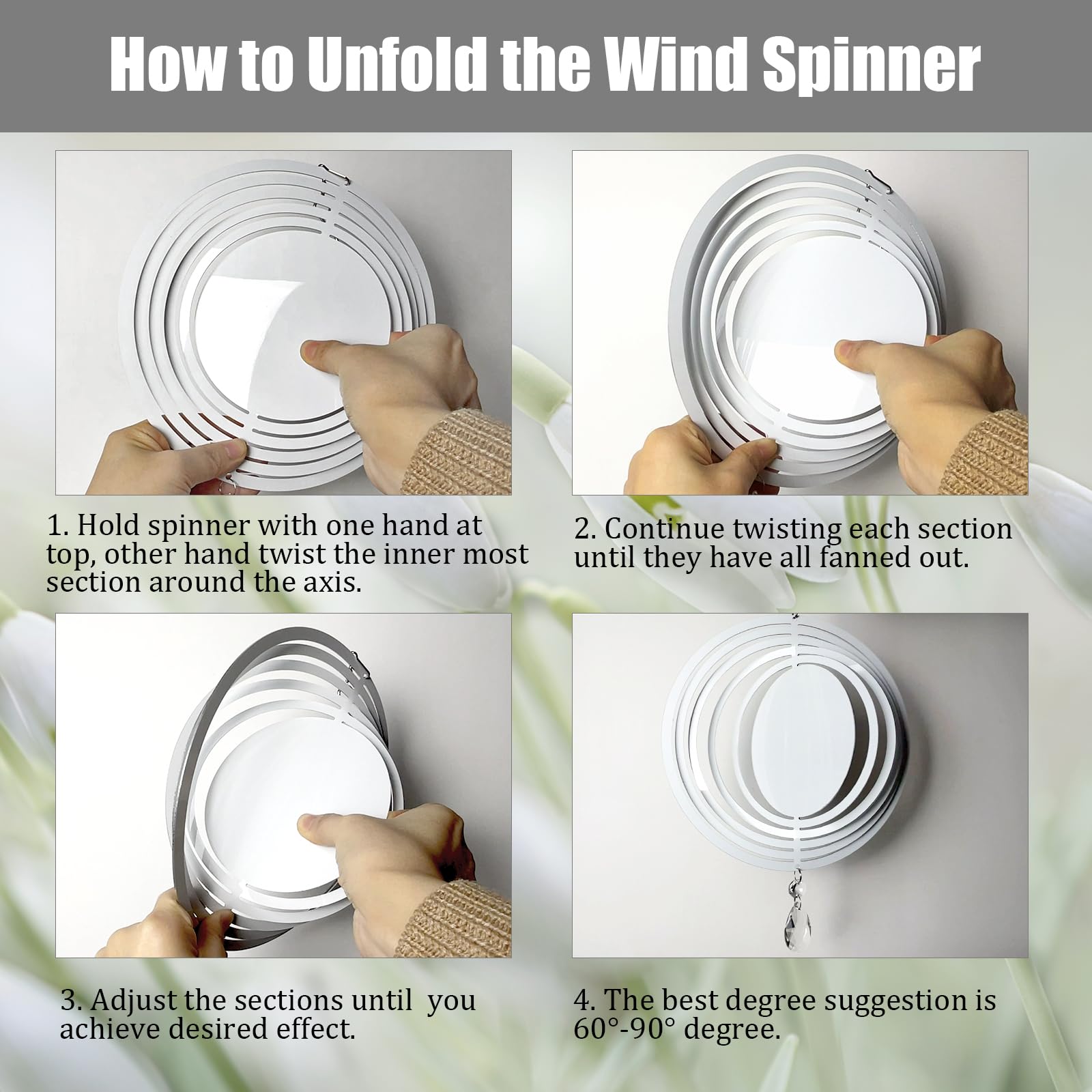 Garden Wind Spinners 6 Pack Wind Spinners Wind Kinetic Sculptures With ...