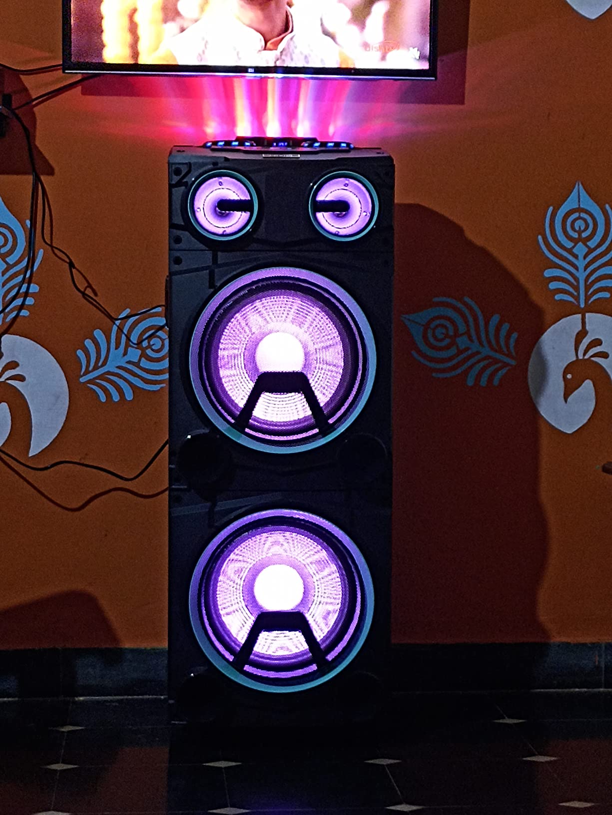 Croma Explode 1400W Party Speaker, Party Lights, Horn Tweeters, Bass ...