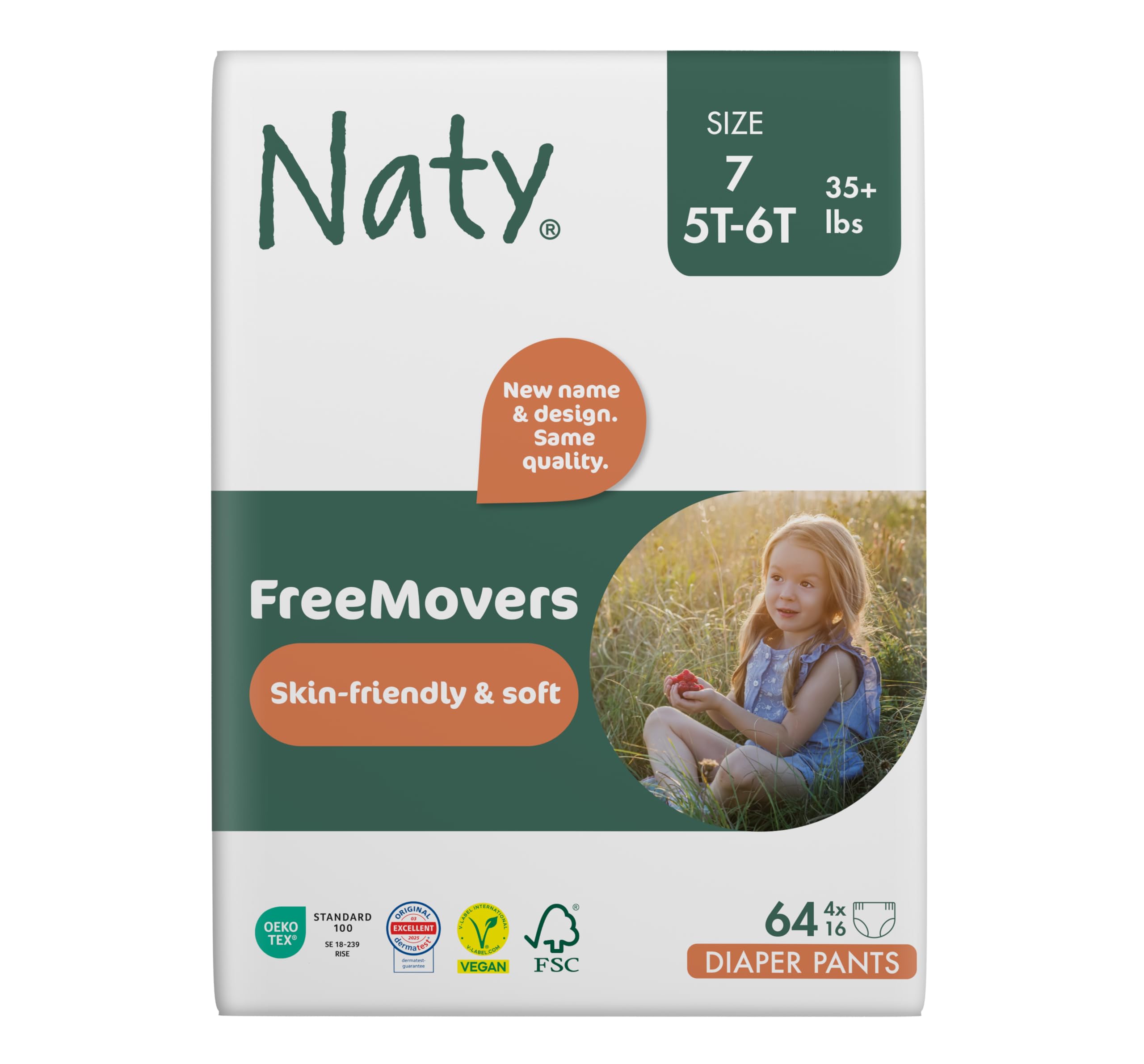 Snapklik.com : Naty FreeMovers Diaper Pants Sensitive Skin Certified ...