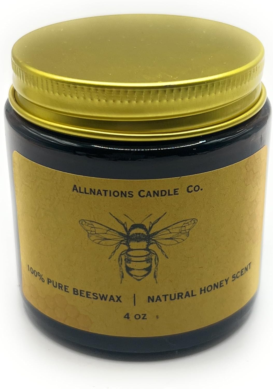 Amazon.com: Allnations Candle Co. 100% Raw Beeswax Candle Burns up to ...