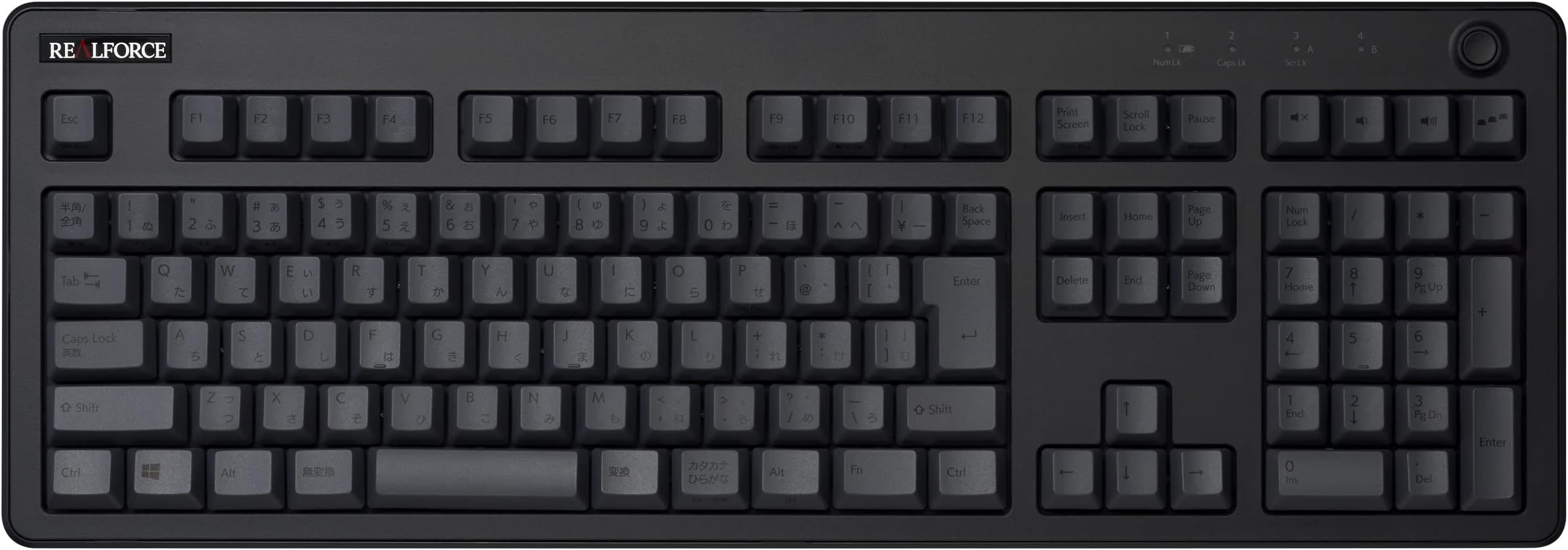 Amazon.co.jp: REALFORCE R3 キーボード ハイブリッド フル 45g 日本語配列 ブラック&ダークグレー R3HA11 ...