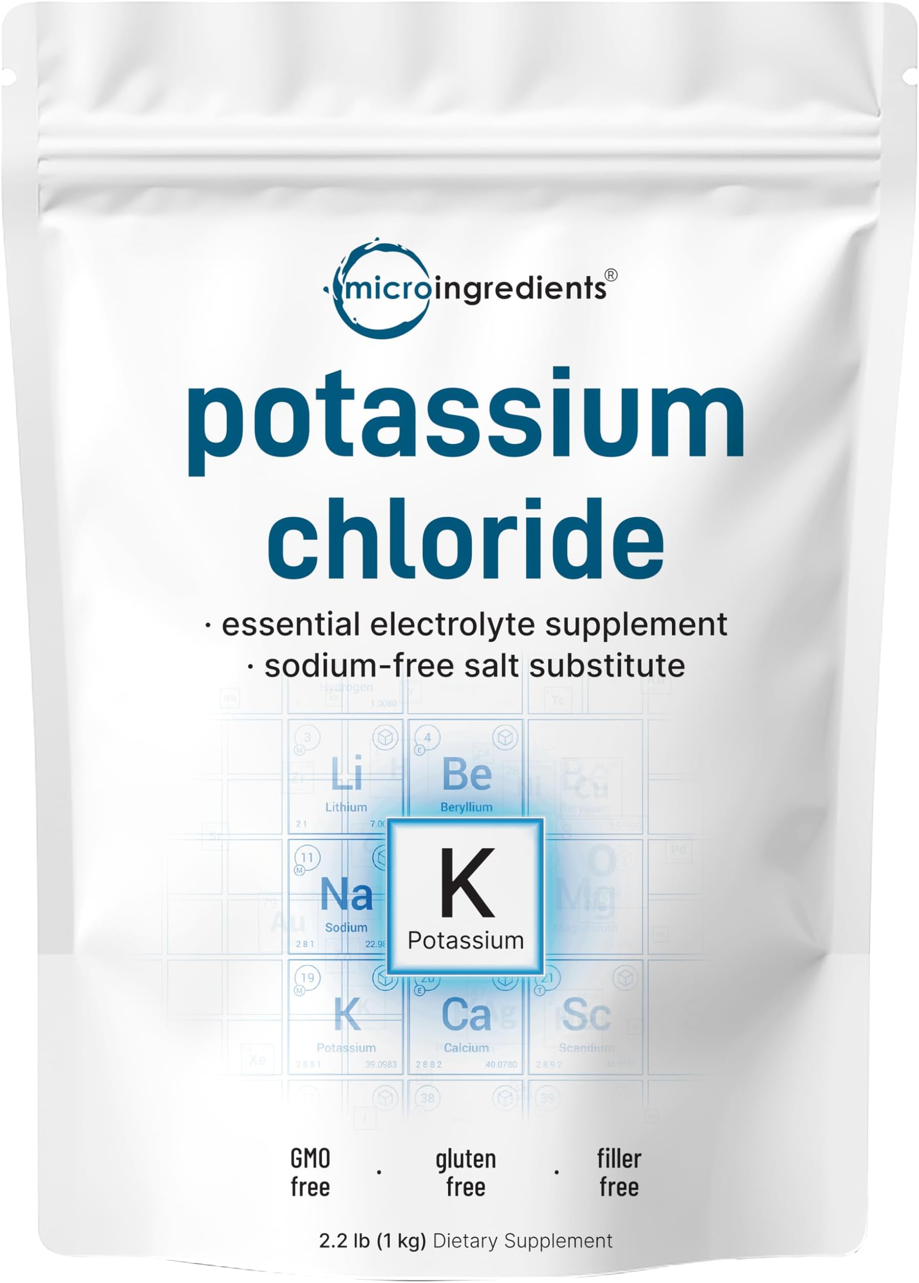 Amazon.com: Potassium Chloride Powder, 1 KG (35 Ounce) | Salt ...