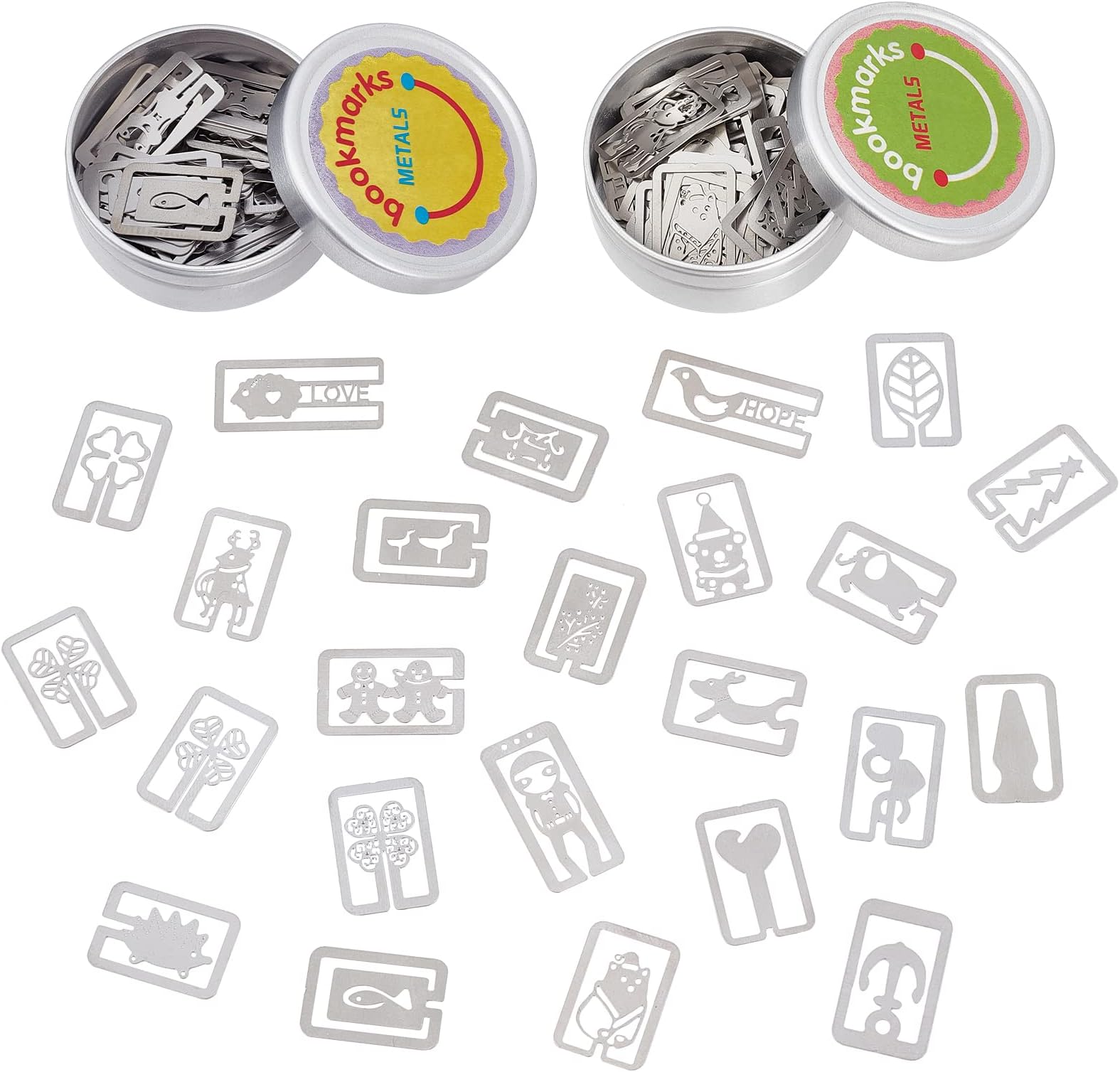 Amazon.com : Book Darts Line Markers 125 Count Tin Bronze : Bookmarks ...