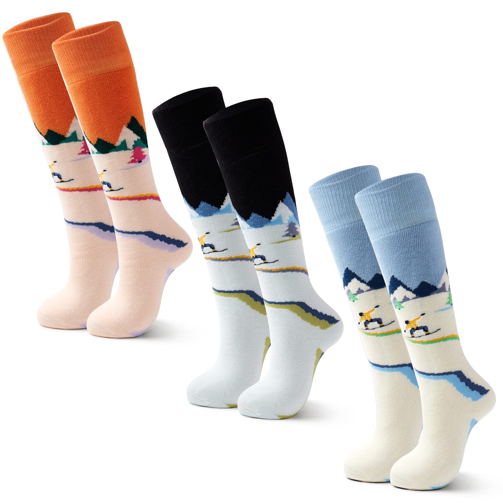 Amazon.com: Qterdiz Ski Socks Kids Boys Winter Warm Snowboarding Socks ...