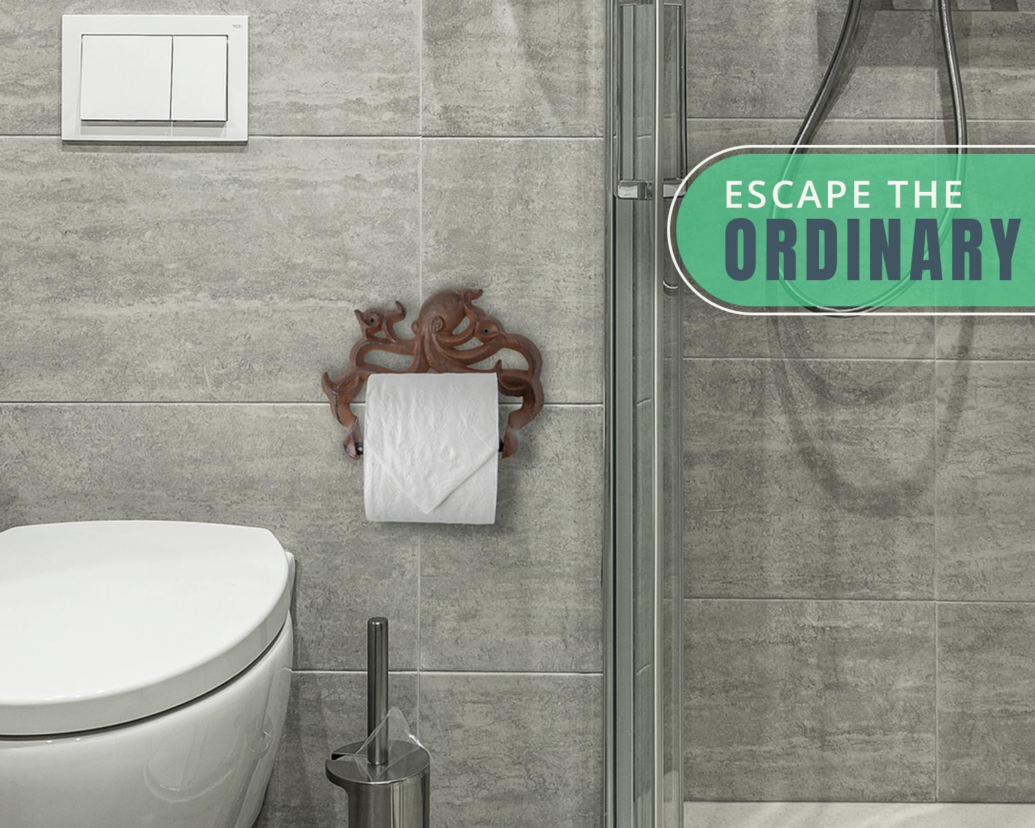 Snapklik.com : Decorative Cast Iron Octopus Toilet Paper Roll Holder ...