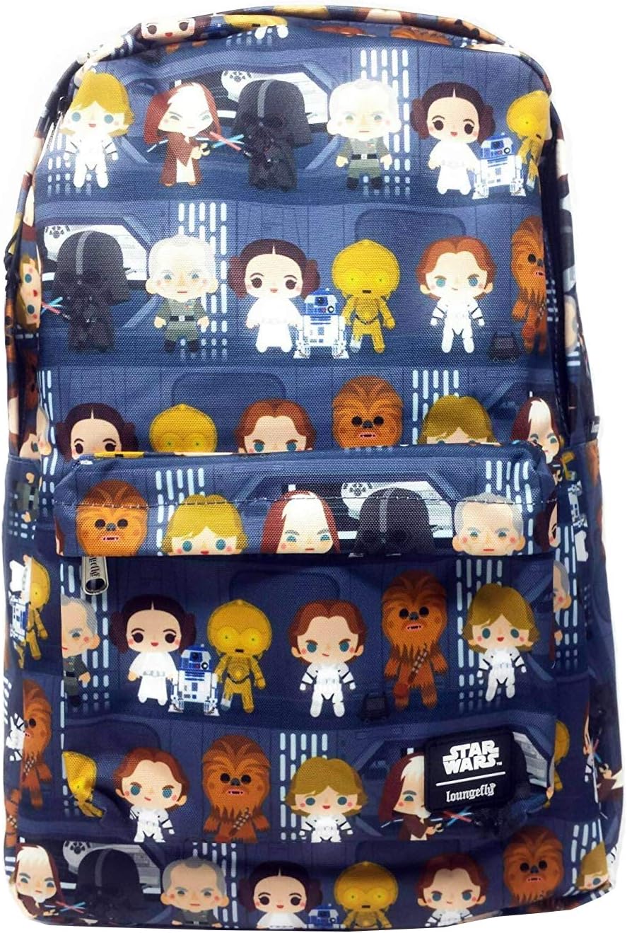 Amazon.com | Loungefly x Star Wars Death Star Chibi Nylon Backpack (One ...