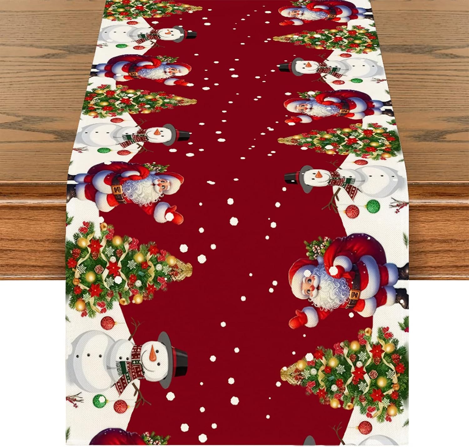 BSITSSS Christmas Table Runner Snowmen, 33×180 CM Christmas Runners for ...